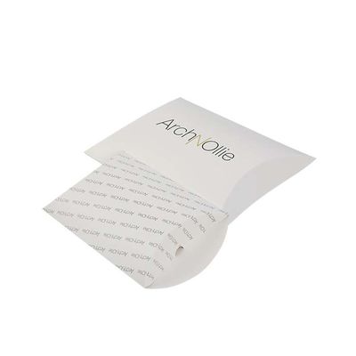 Cardboard White Kraft Pillow Box Envelopes With Custom Printed